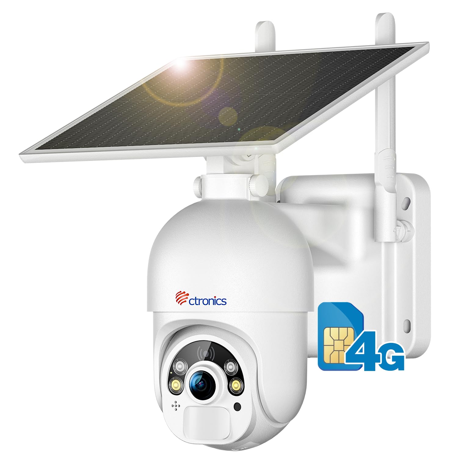Ctronics 4G No WiFi Security Camera, Wireless 3G/4G LTE Camera Outdoor Solar with Sim Card【2,5K ...